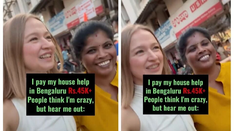 Russian woman living in Bengaluru pays ₹45,000 to her house help, with ...