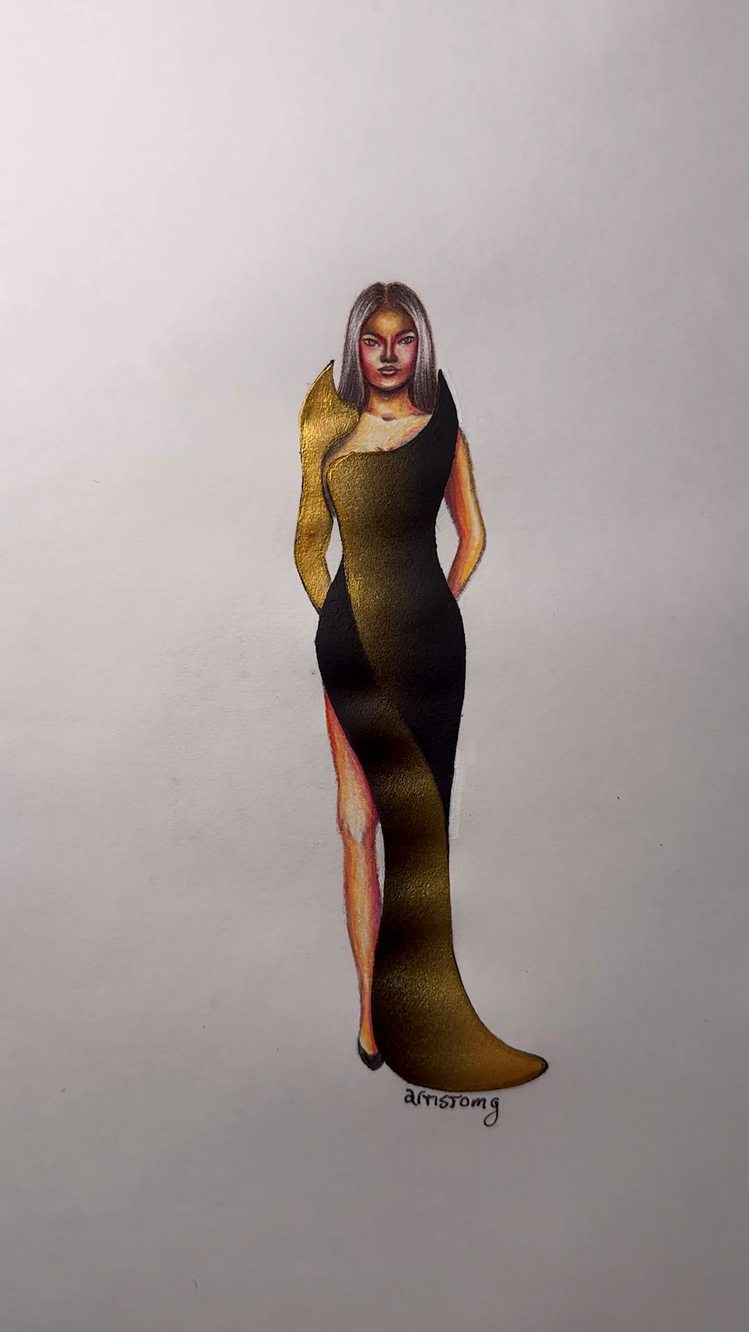 Golden Shadow Gown
