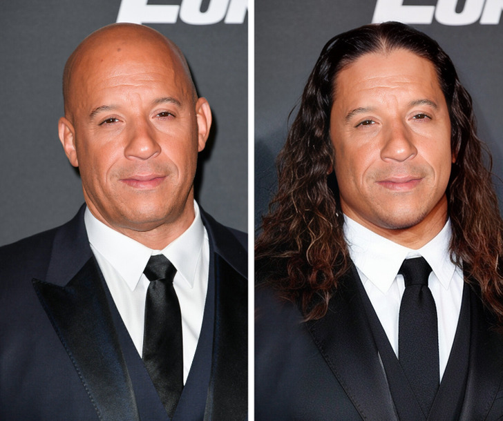 We Gave 15 Bald Celebrities a Full Head of Hair — and the Results Are ...