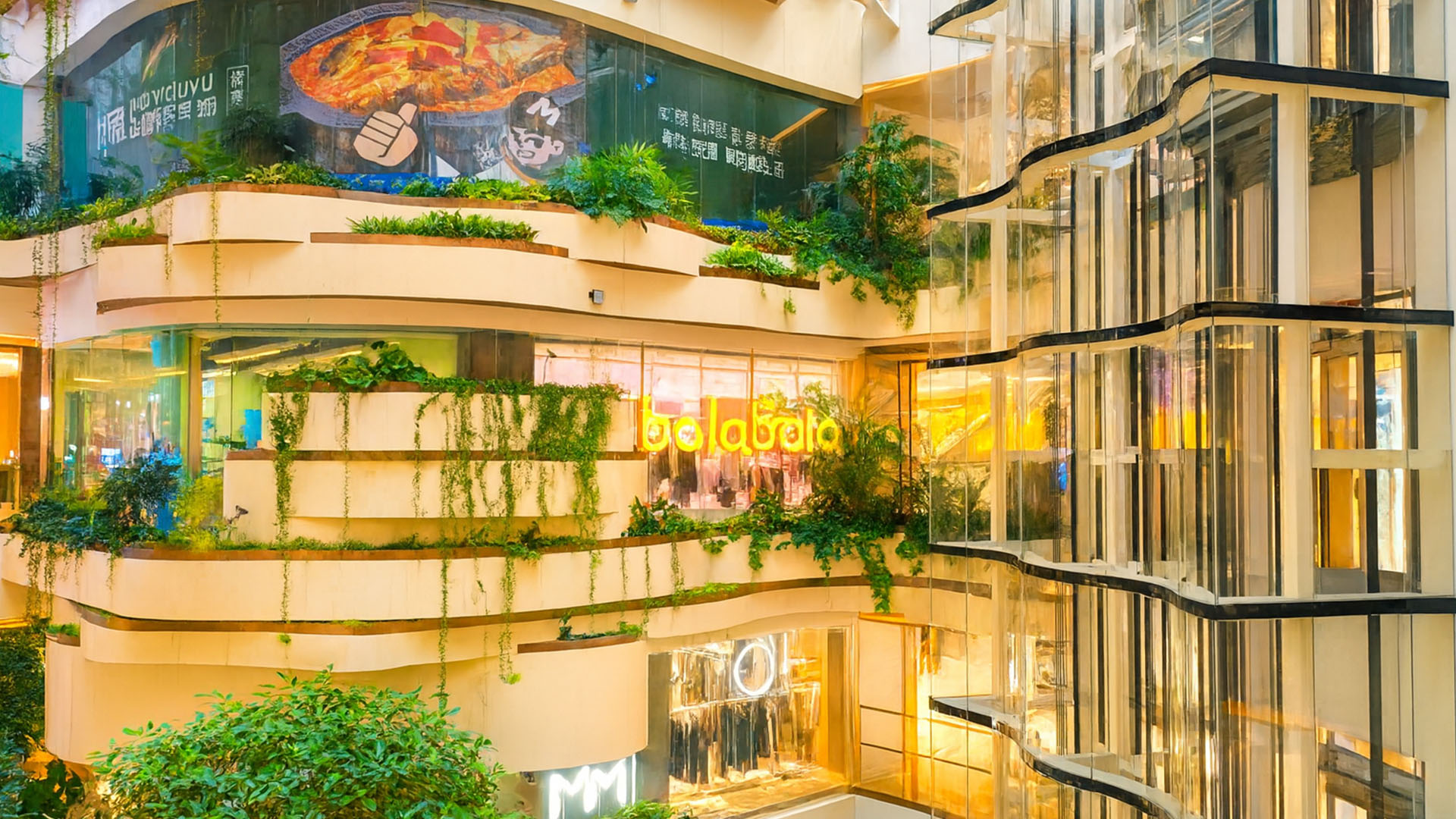 Xi’an Mall with Indoor Waterfall – China 4K