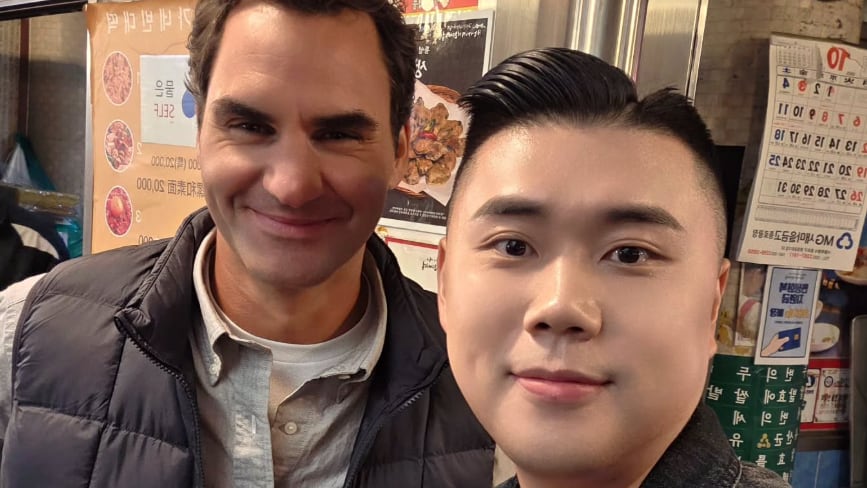 Federer Visits Seoul with Chef Napoli Matfia