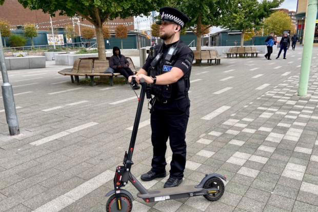 Dozens of e-scooters and e-bikes seized in Basildon town centre as part ...