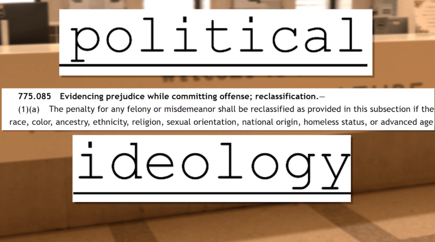 Florida bill seeks to label political offenses as hate crimes