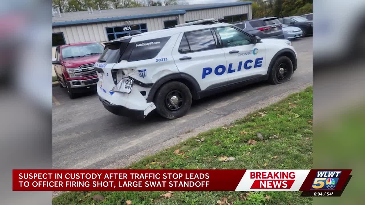 Suspect in custody after traffic stop leads to officer firing shot ...
