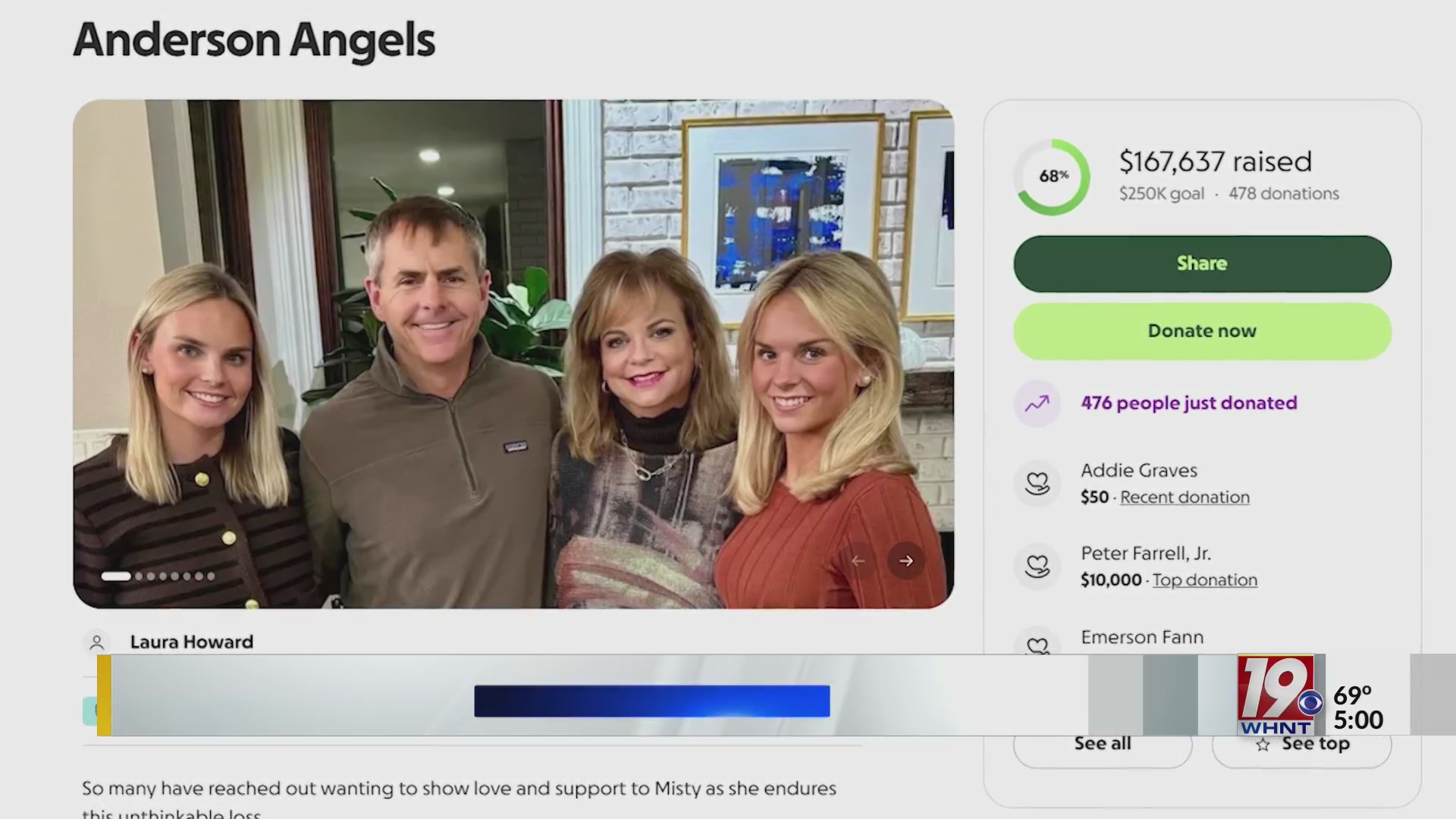 Anderson Family Prayer Vigil | Oct. 22, 2025 | News 19 at 5 p.m.