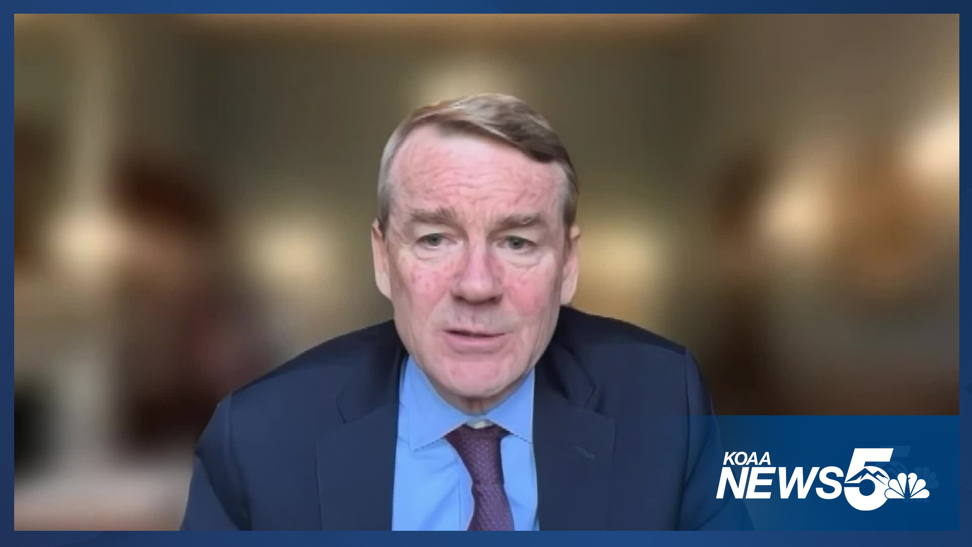 Democratic U.S. Senator Michael Bennet speaks on rising healthcare ...