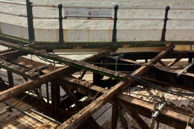 Major safety works underway to preserve pier