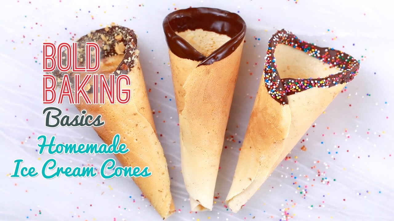 How to Make Homemade Ice Cream Cones - Gemma's Bold Baking Basics Ep 5