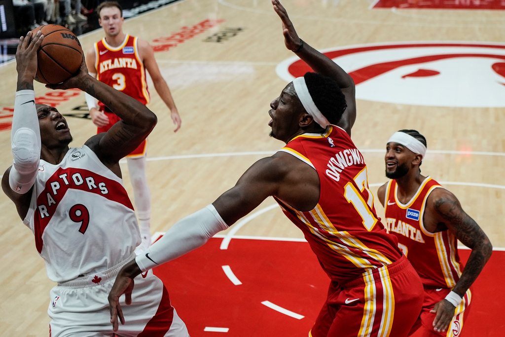 Raptors set team scoring record for season opener in 138-118 win over Hawks