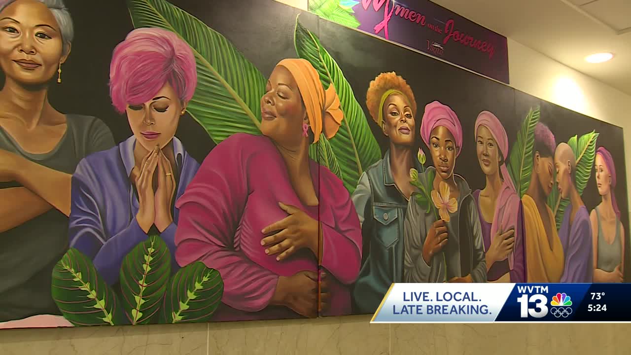 Jefferson County Courthouse displays mural for breast cancer awareness