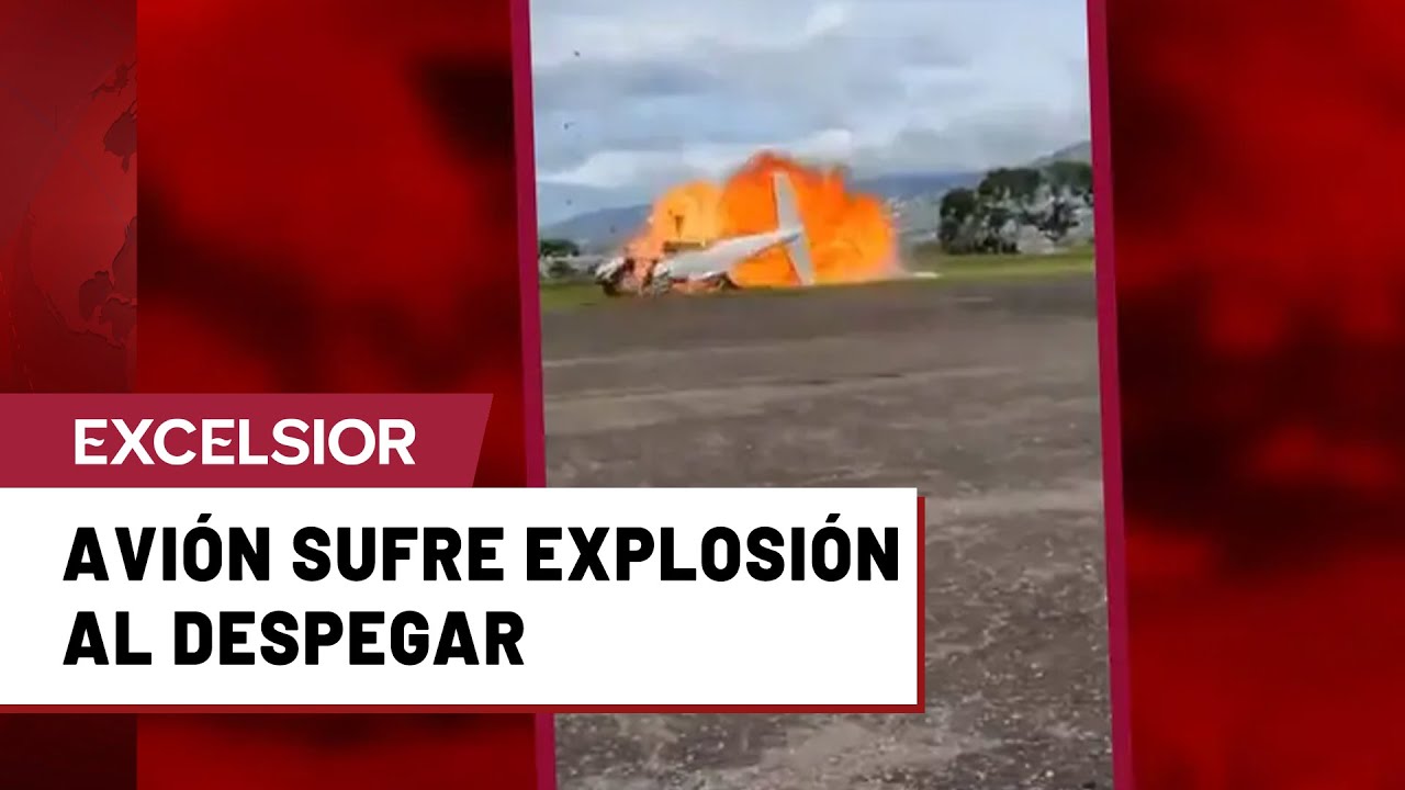 Tragedia aérea: avión se incendia tras estrellarse al intentar despegar