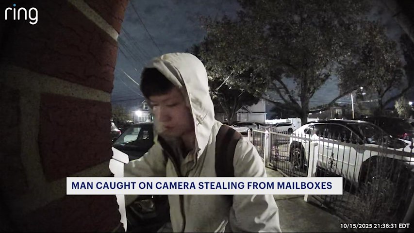 Man caught on camera stealing from mailboxes in Throgs Neck