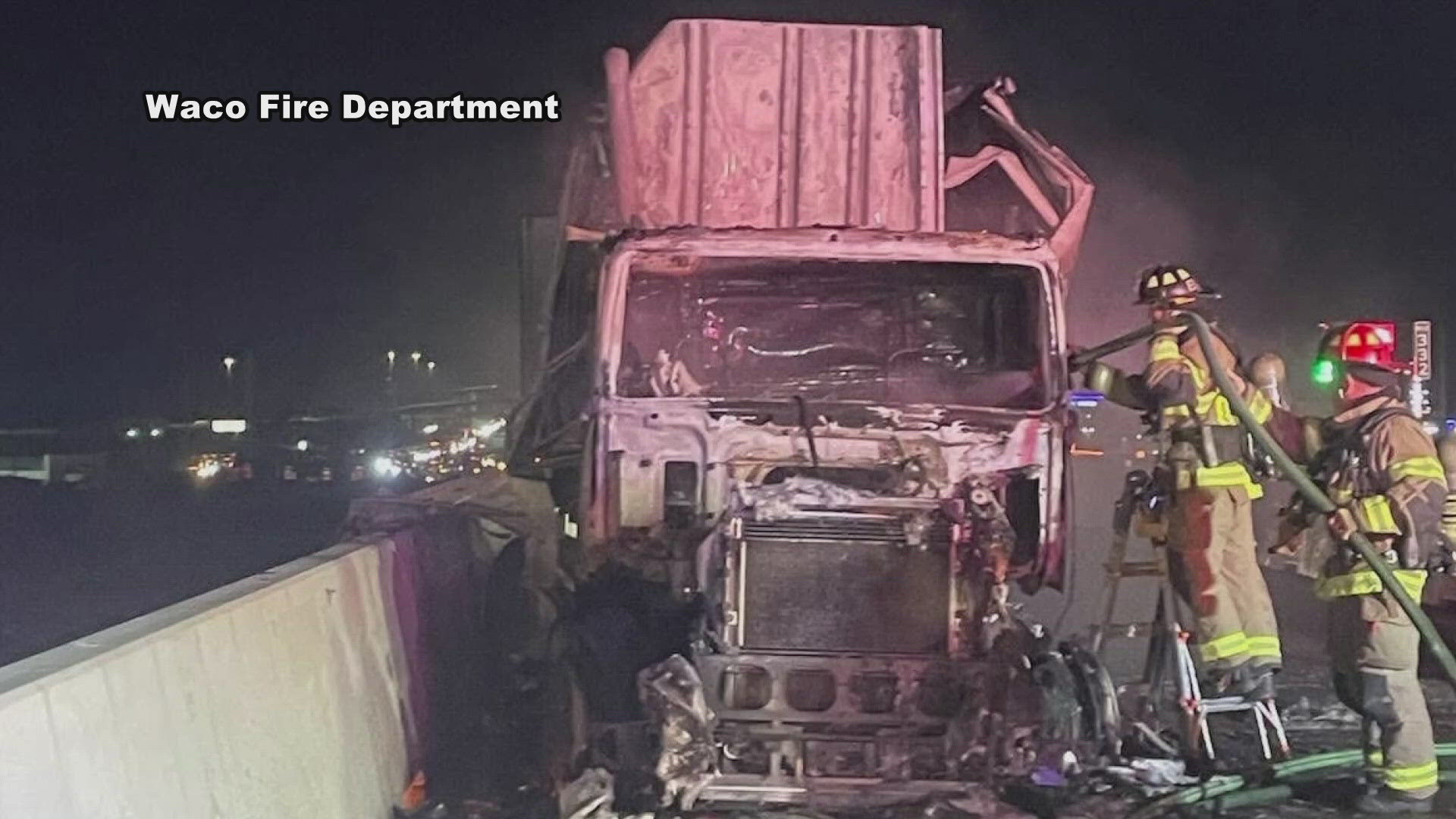 Waco Fire Dept. explains I-35 N truck fire that kept cars still for hours