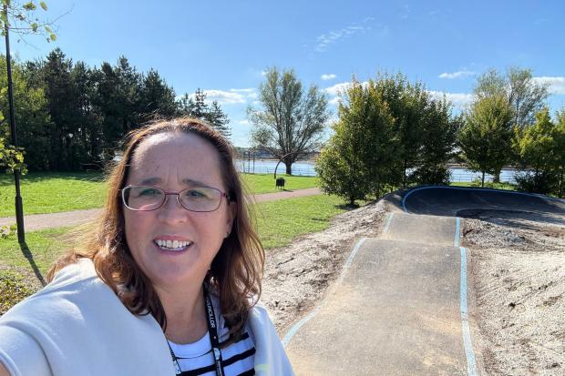 Brand new pump track officially opened amid car park threat