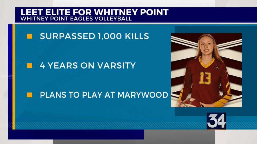 Whitney Point Volleyball’s Leet surpasses Standout Milestone