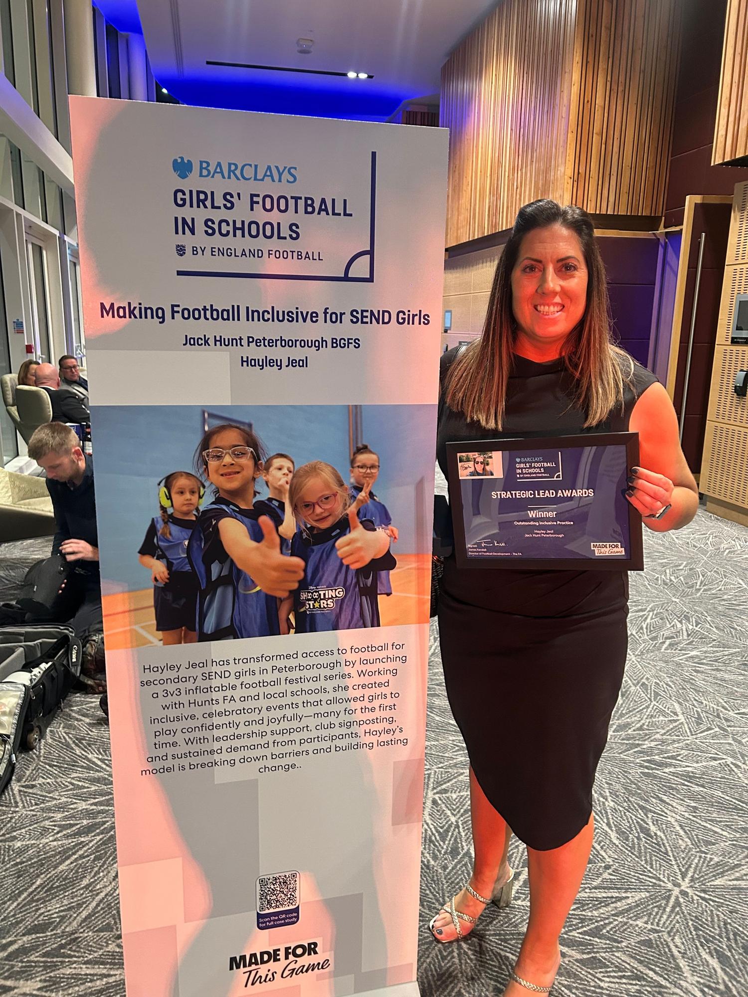 Jack Hunt Academy PE and Director of Sport teacher wins national award