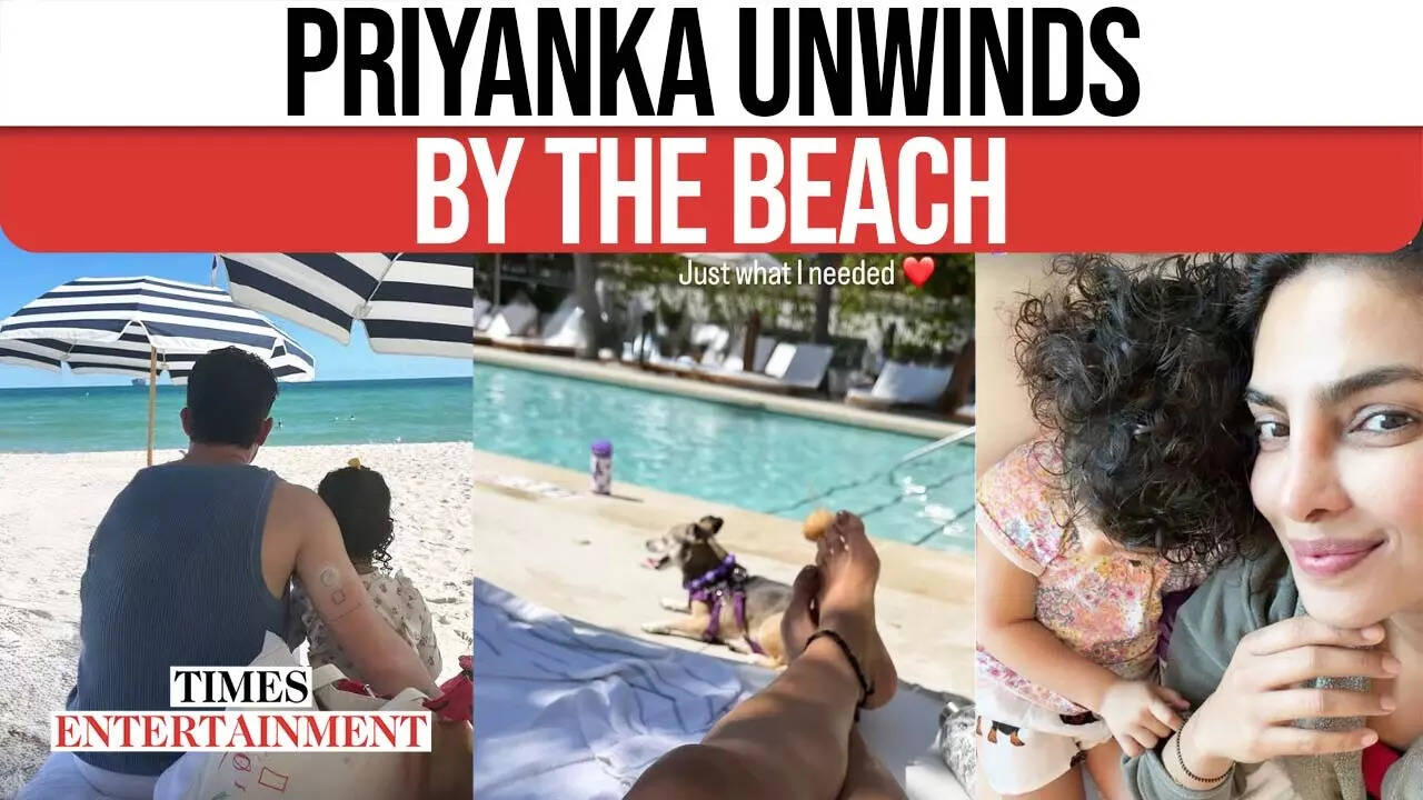 Priyanka Chopra Enjoys Beach Getaway With Nick, Daughter Malti & Mom ...