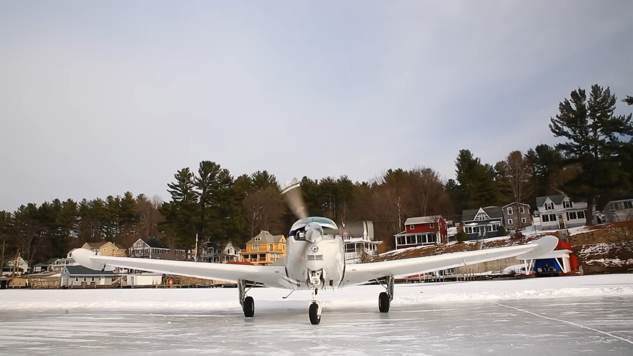 How It Feels to Land a Plane on a Frozen Lake