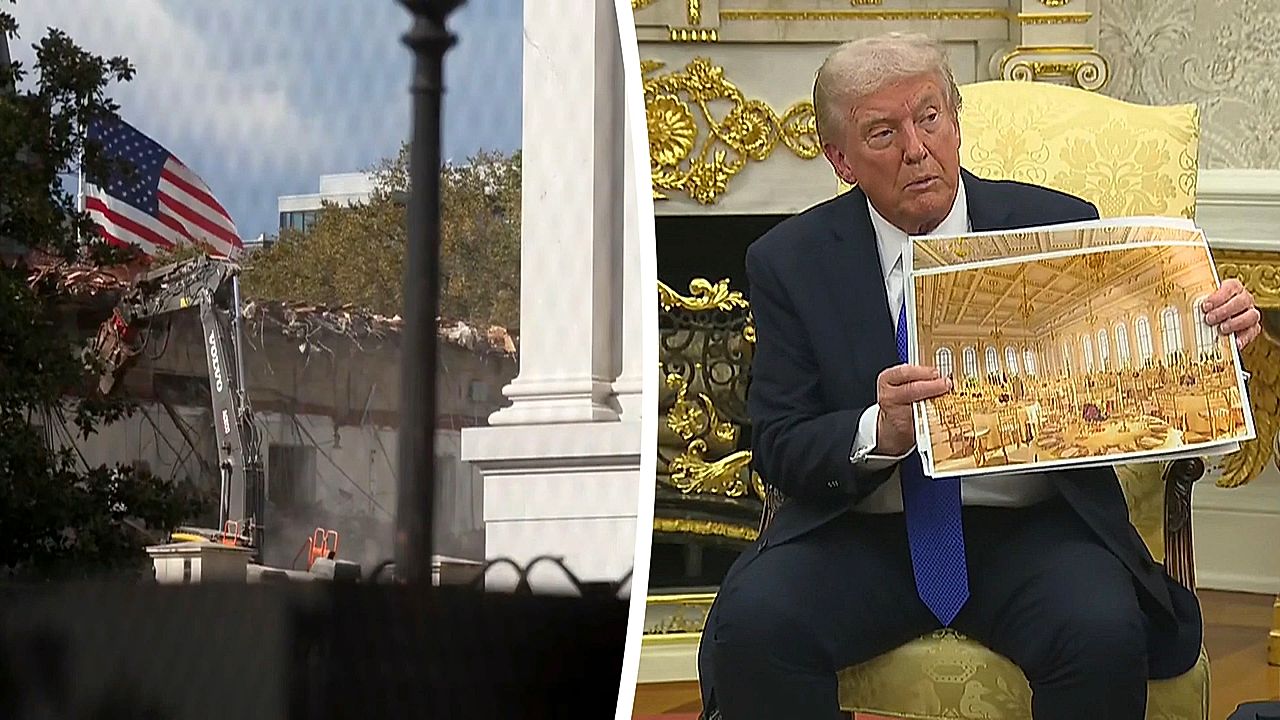Entire White House East Wing to be demolished as Trump ballroom budget ...