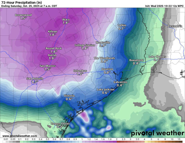 Houston to be dry Thursday. Here's when heavy rainfall returns.