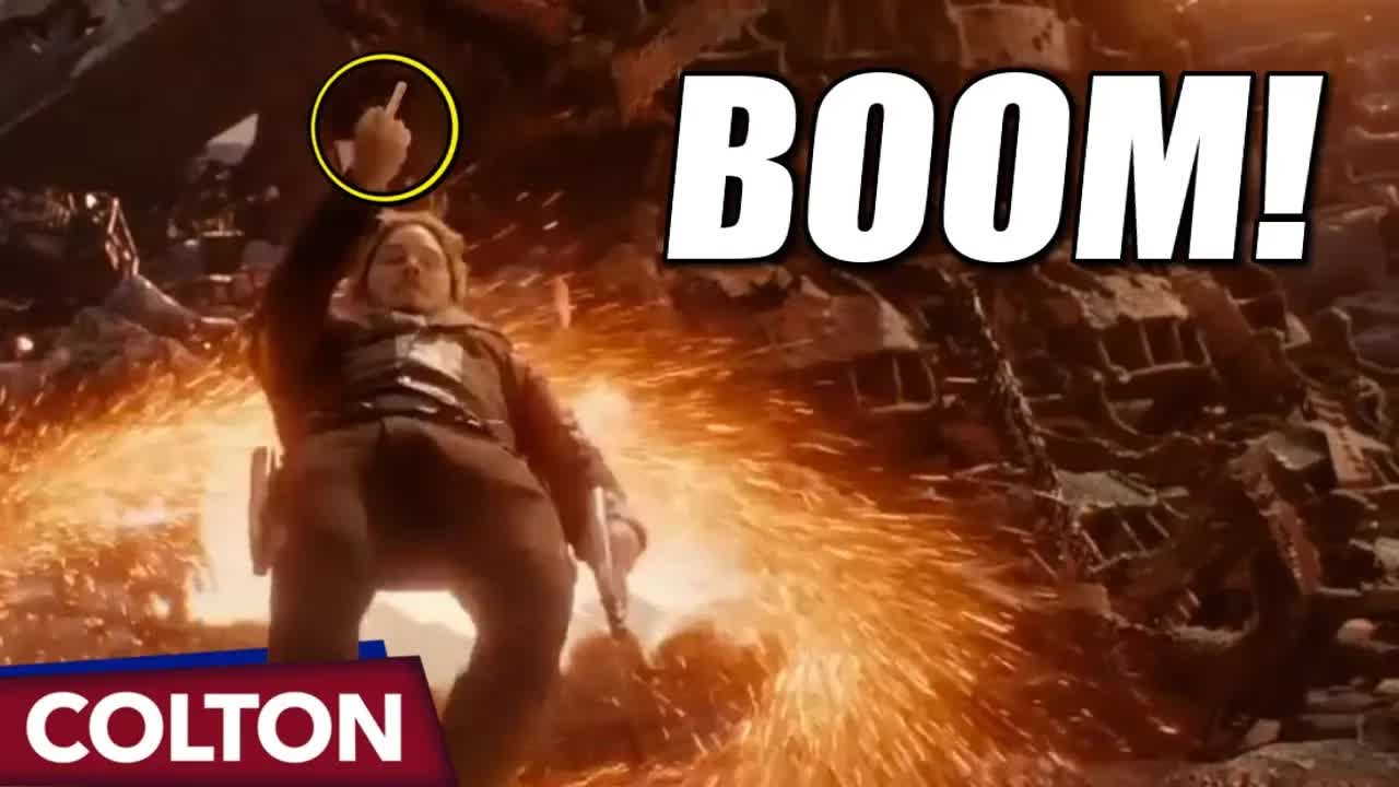 Star-Lord flips off Thanos in Avengers Infinity War