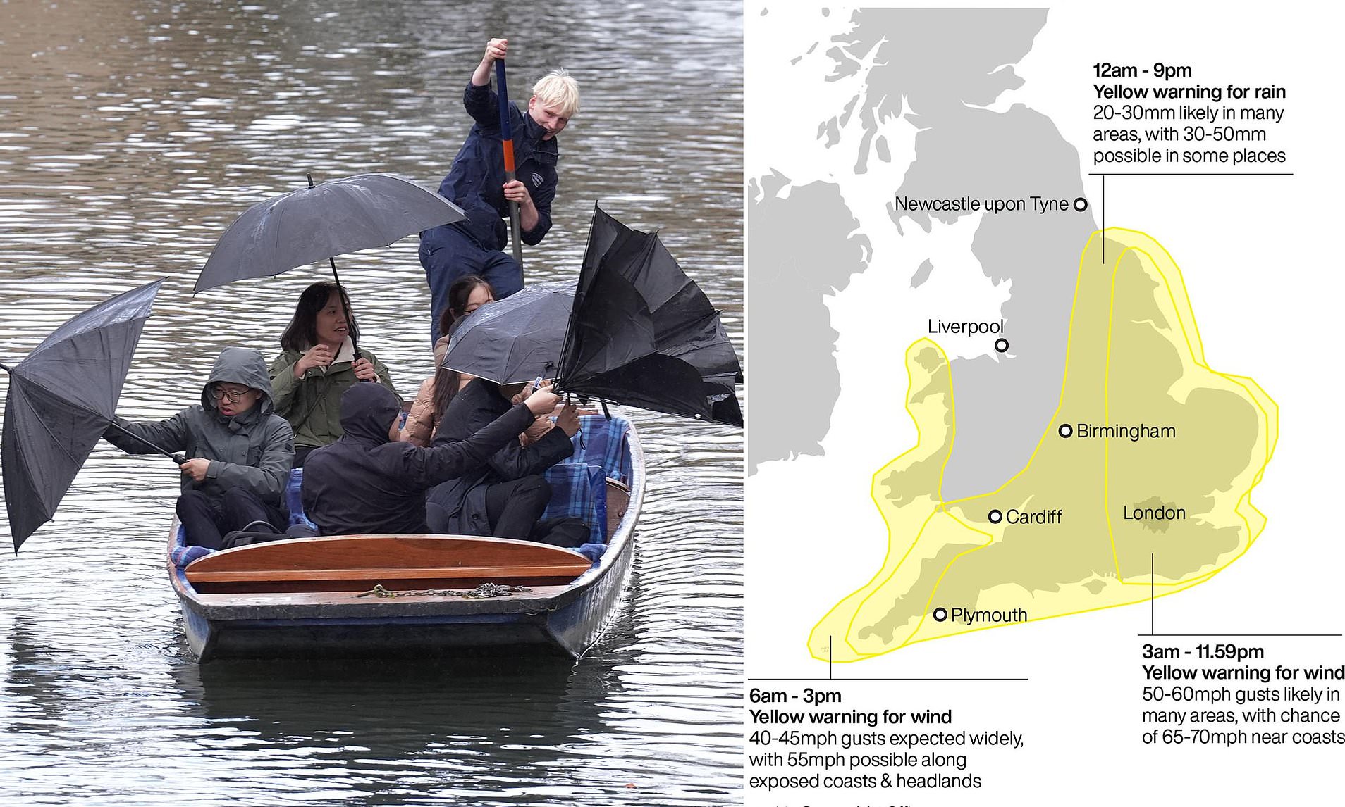 Storm Benjamin batters Britain: Heavy rain and 75mph winds as weather ...