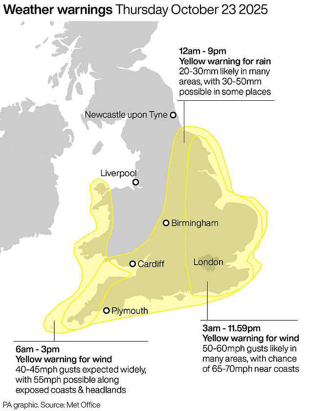 Storm Benjamin batters Britain: Heavy rain and 75mph winds as weather ...