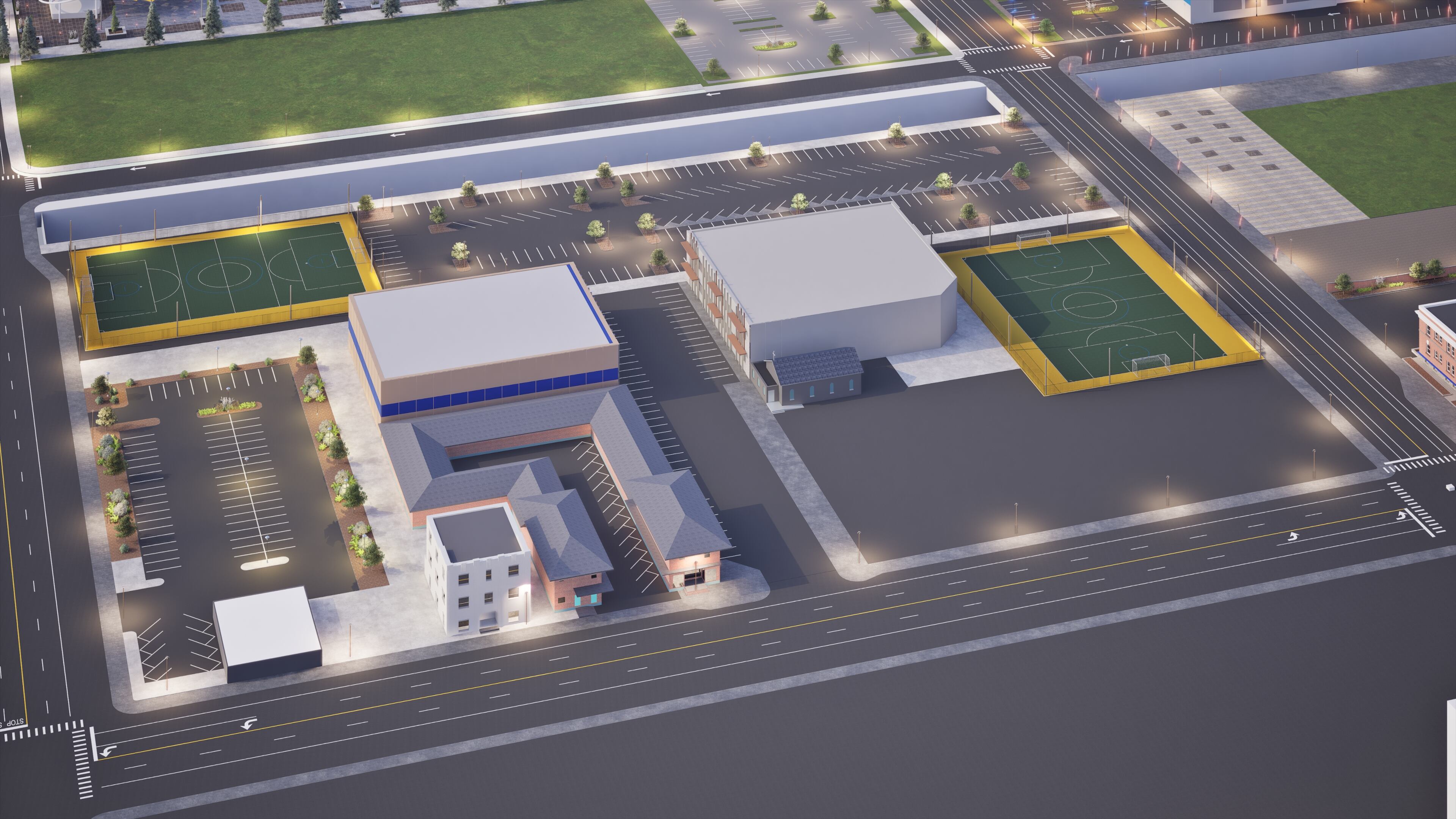 Jacobs Entertainment building 4 multi-use sports fields in Downtown ...