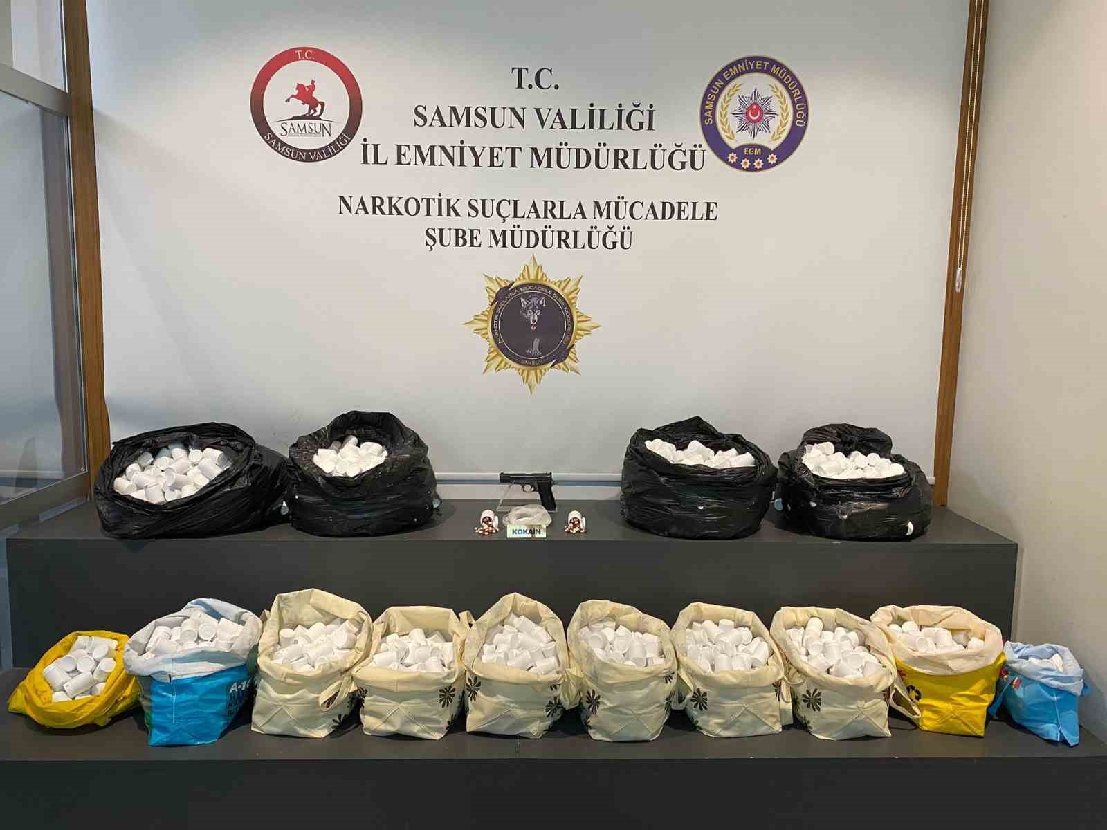 Samsun’da 105 bin uyuşturucu hap ele geçti: 5 gözaltı