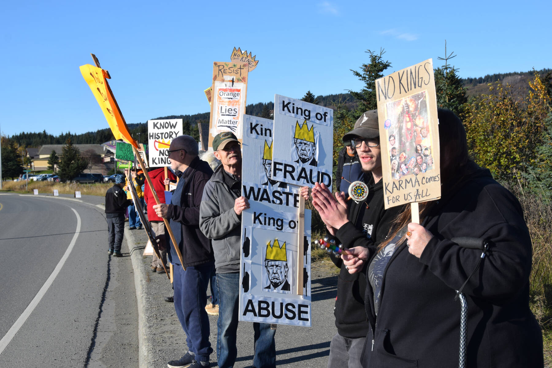 700 in Homer join nationwide ‘No Kings’ protest