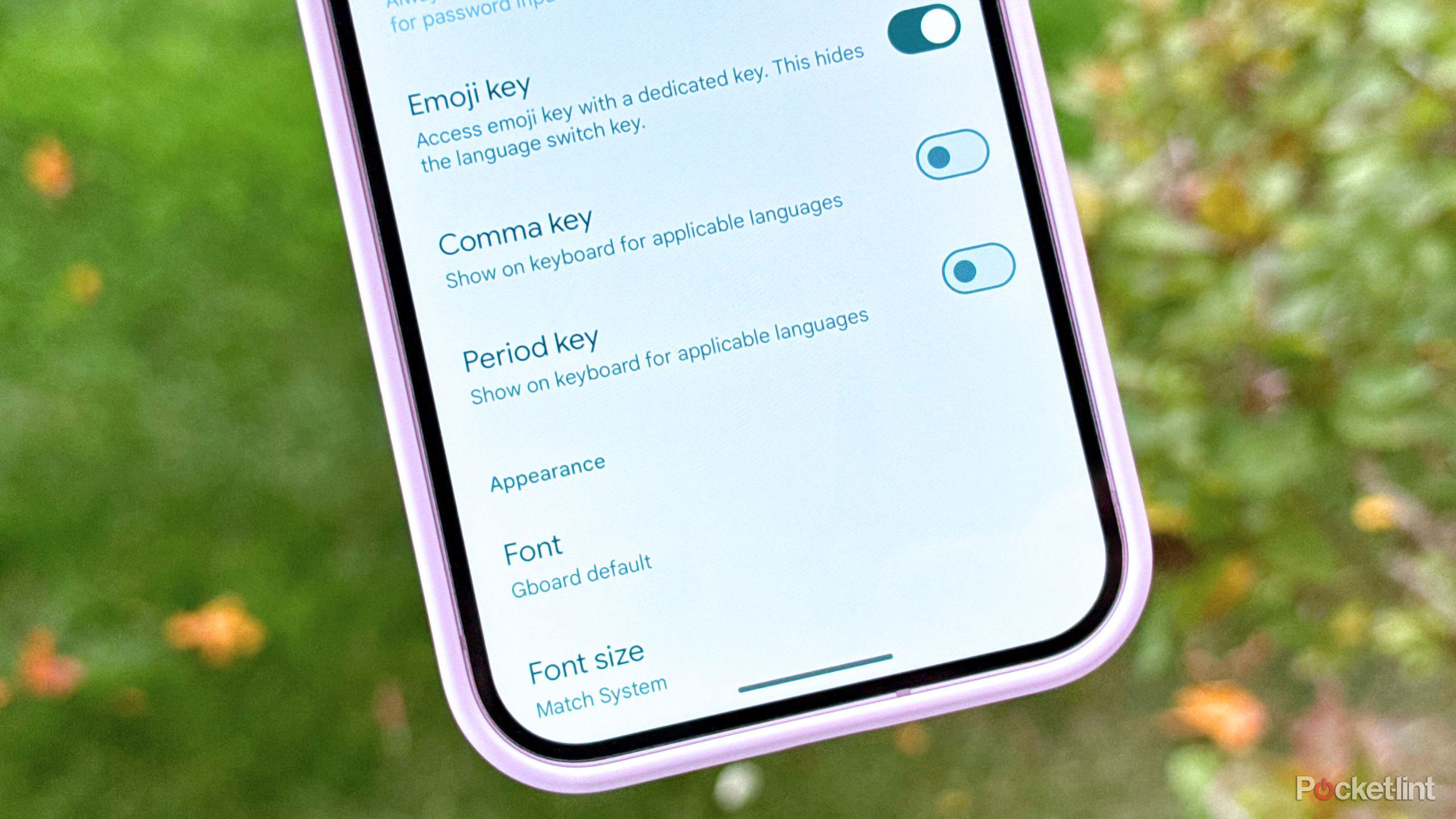 Gboard's new Android update ditches the period and comma keys