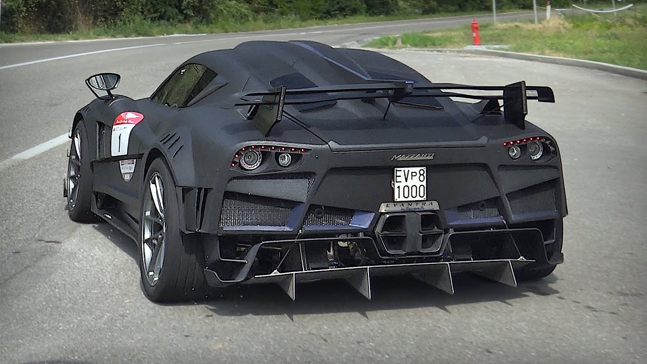 Mazzanti Millecavalli Twin Turbo V8 Engine Sound