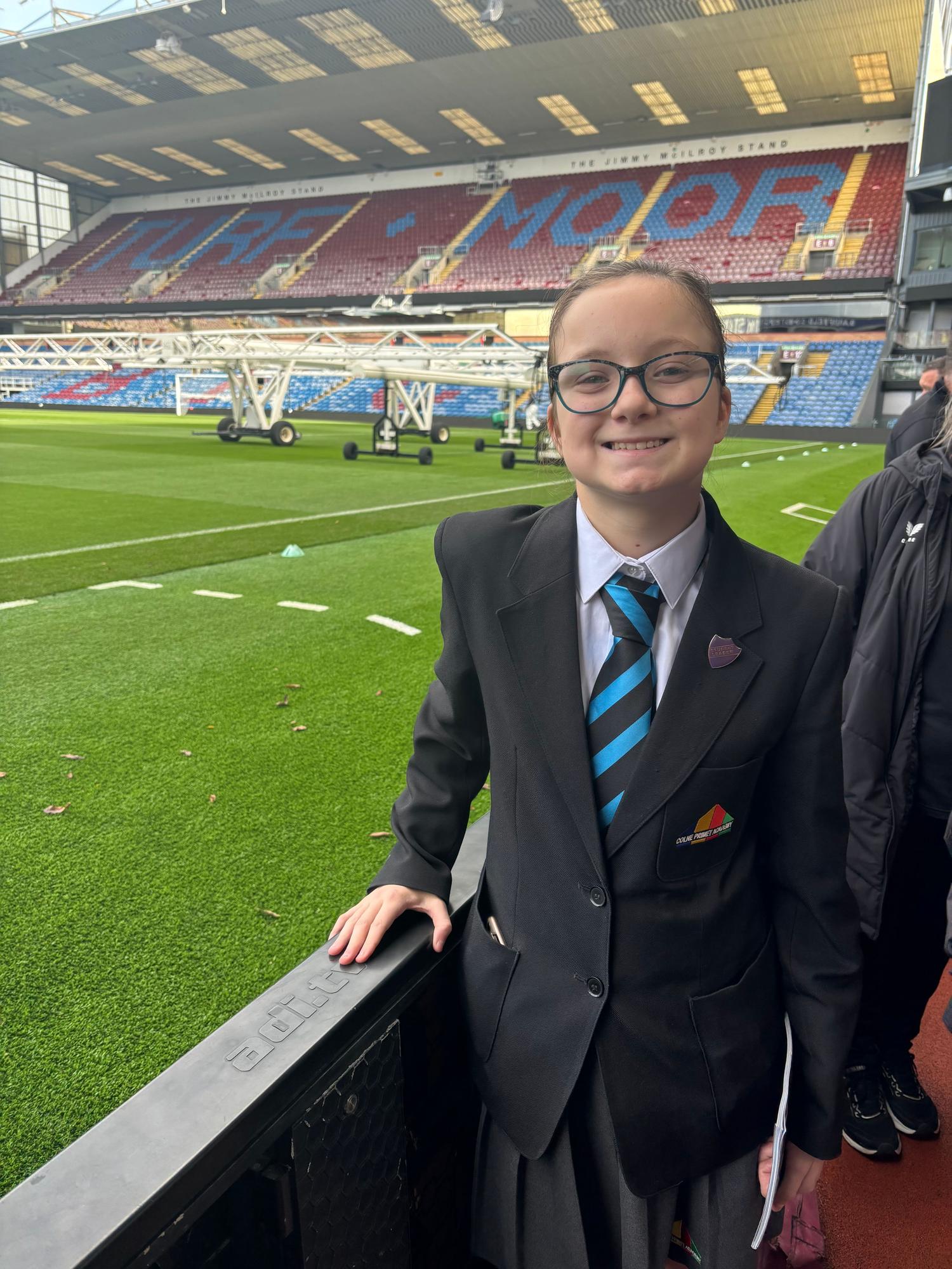 Primet and West Craven students enjoy a rewards trip at Turf Moor