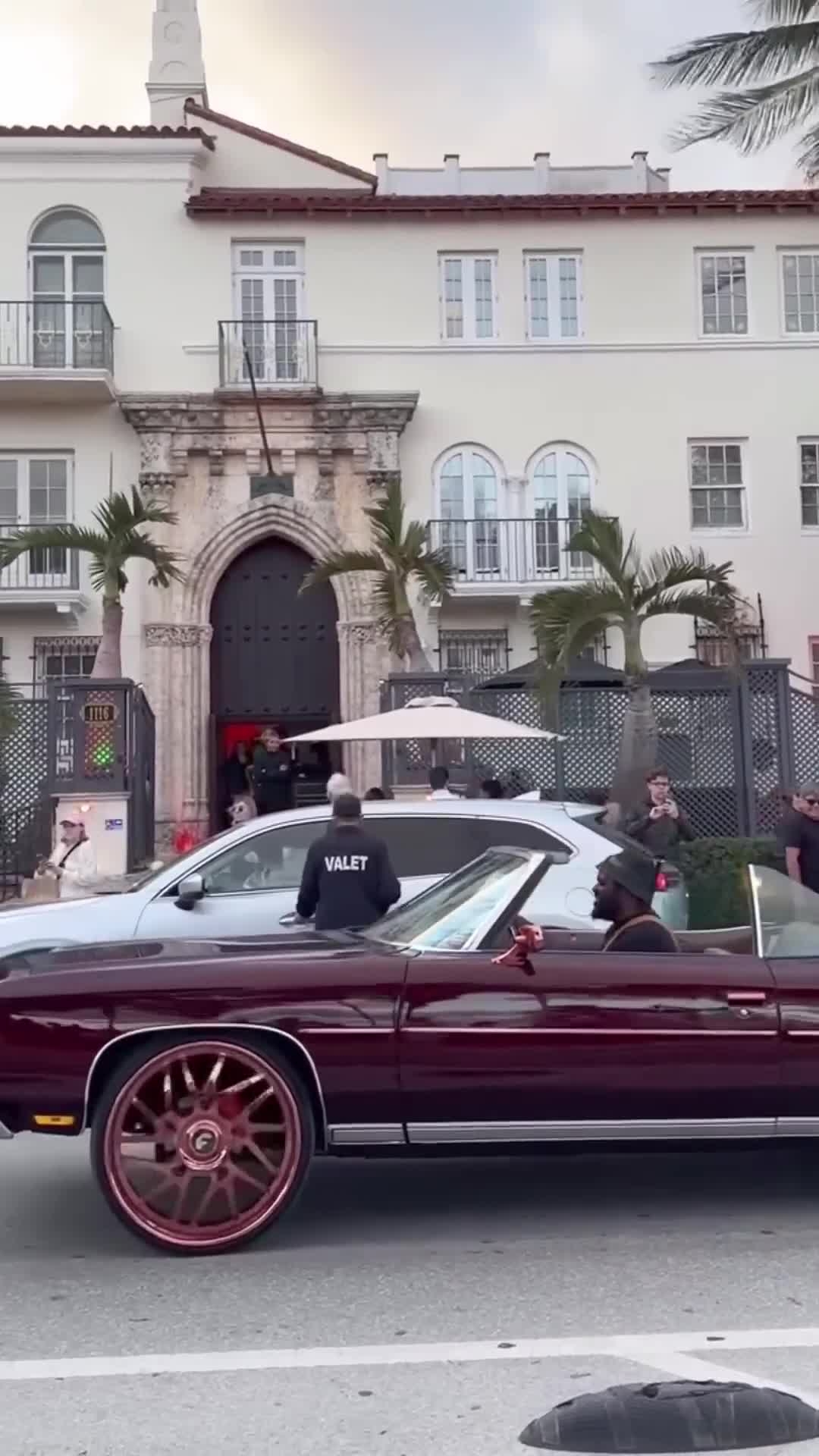 73 Chevy vert on 26’s Forgiatos riding down South Beach