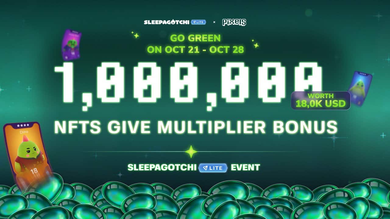 Green Pixel Sleepagotchi Lite Event