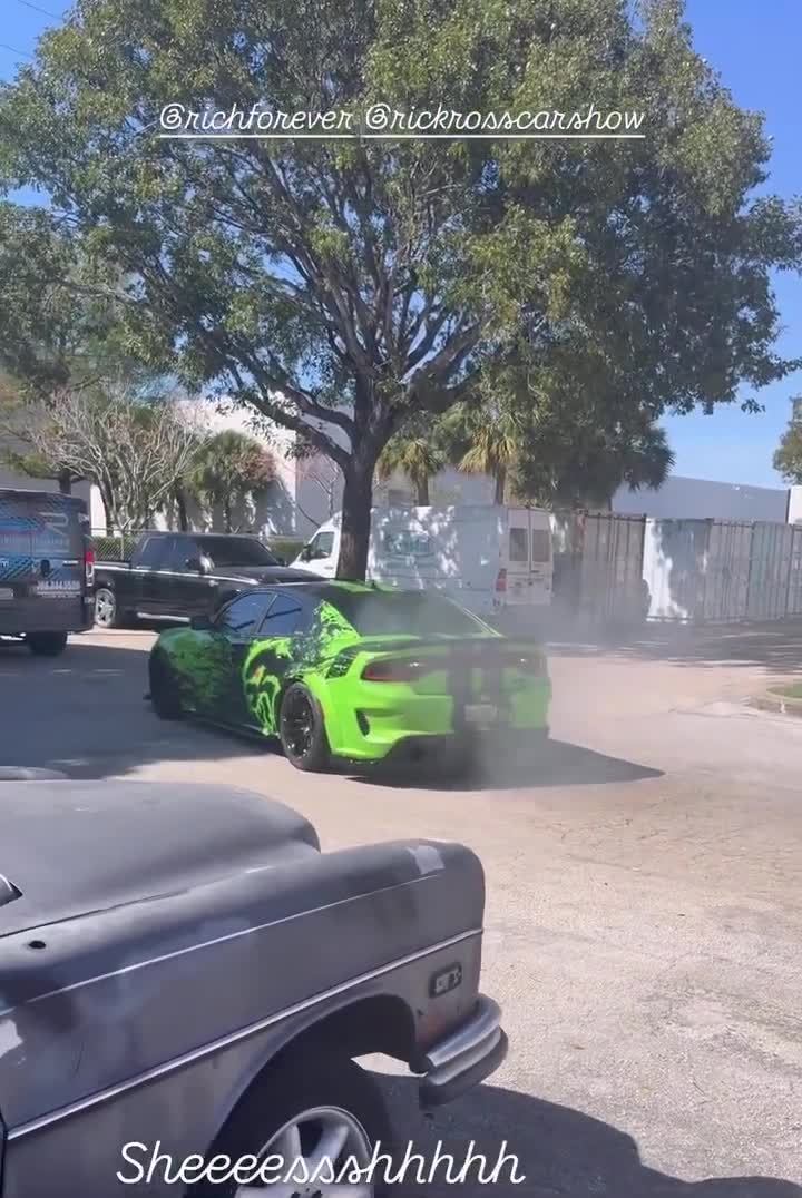 Rick Ross widebody Hellcat Charger getting ready for the Promiseland ...