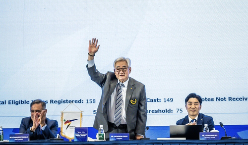 WT President Cho Jung-won, 6th and last successful consecutive terms ...