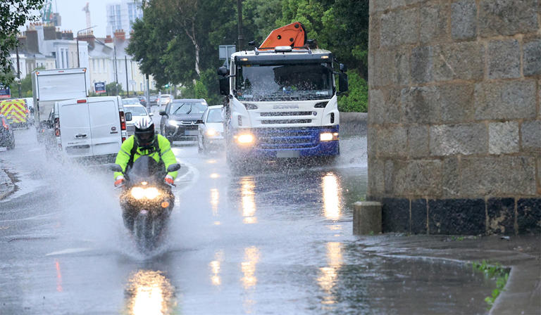 Multiple cases of spot flooding in Dublin following heavy rainfall