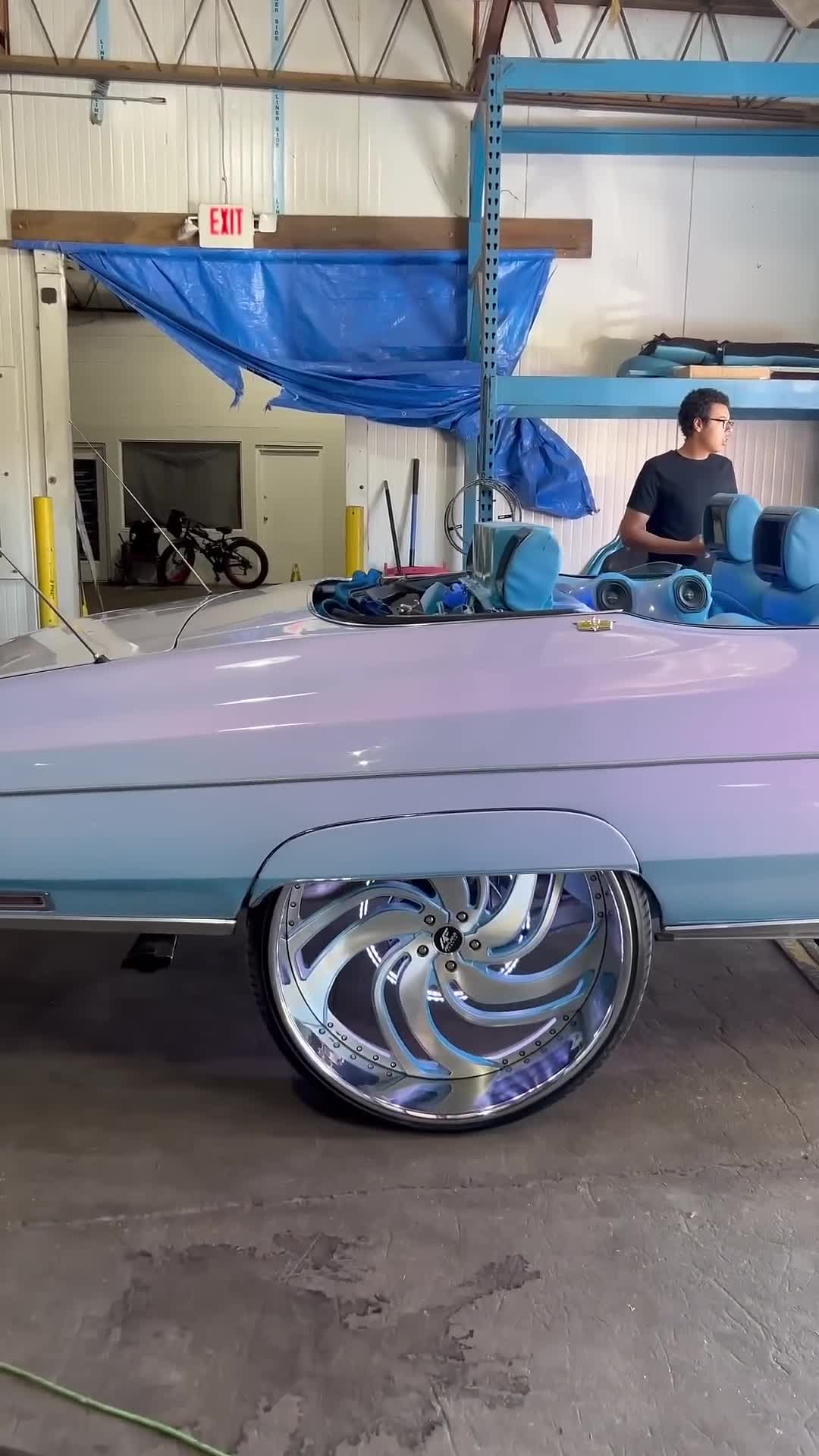 Outrageous 75 Chevy vert on 32’s