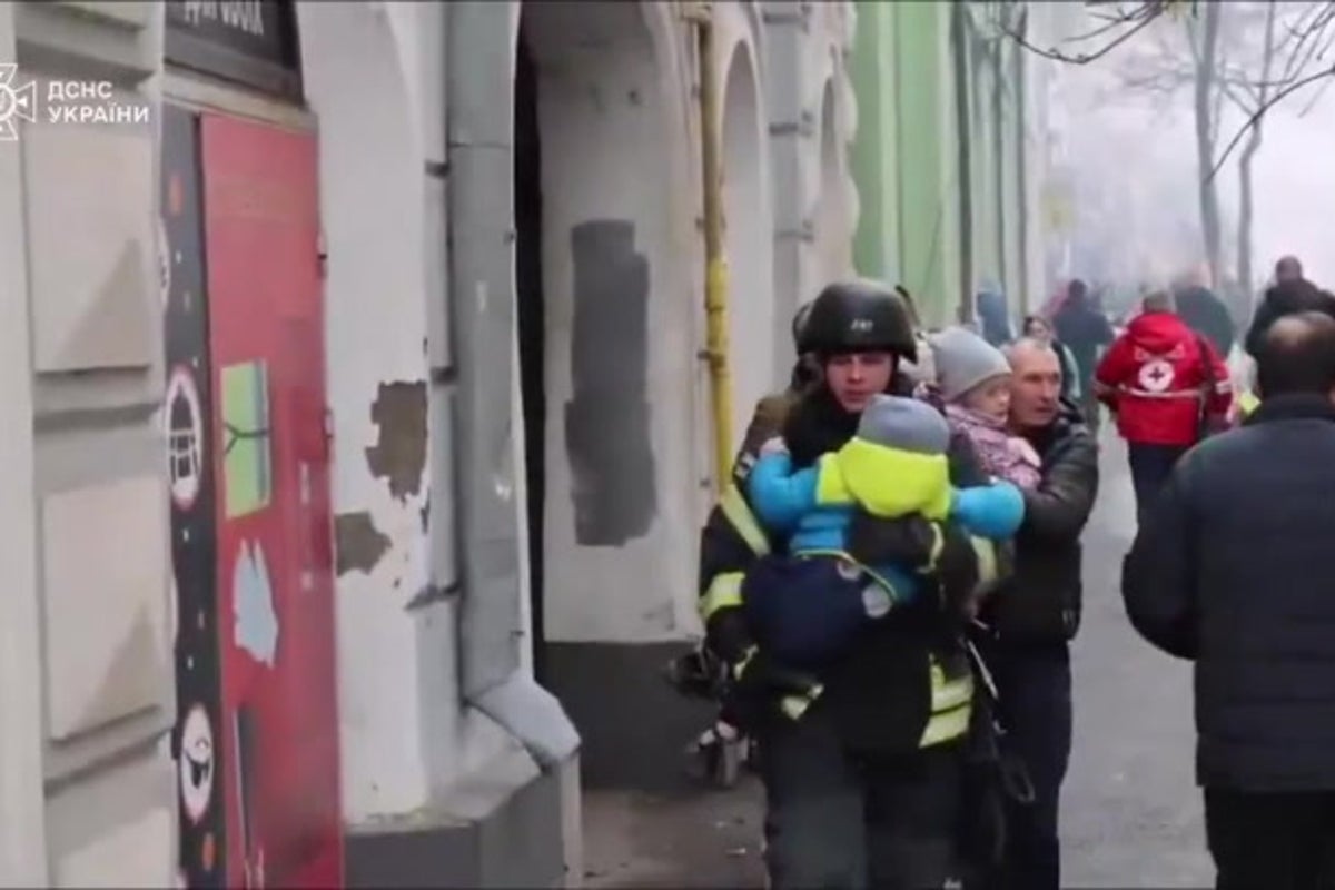 Children rushed out of Ukraine kindergarten hit in large-scale Russian ...