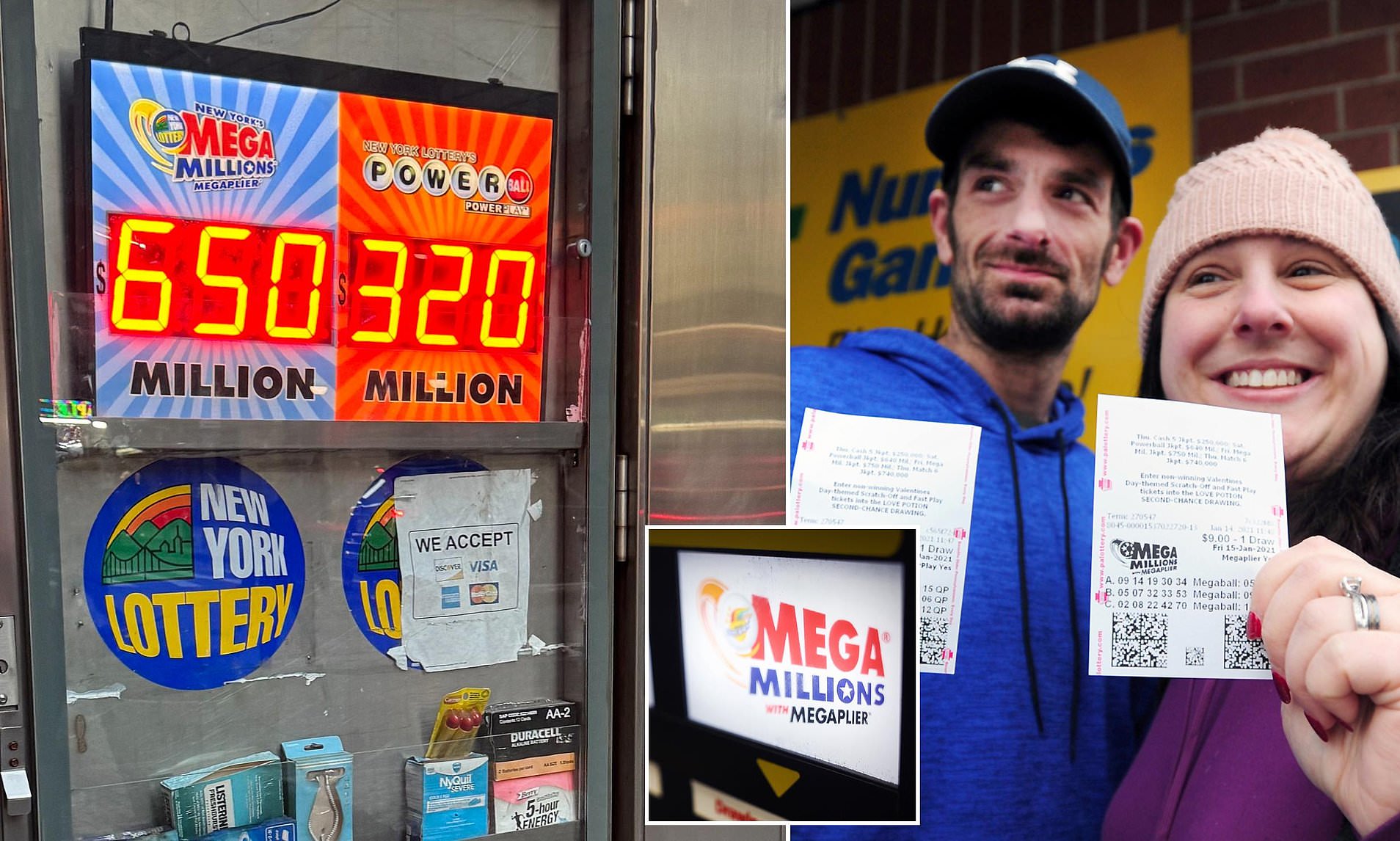 Mega Millions fever grows as jackpot hits $650m for tonight's drawing