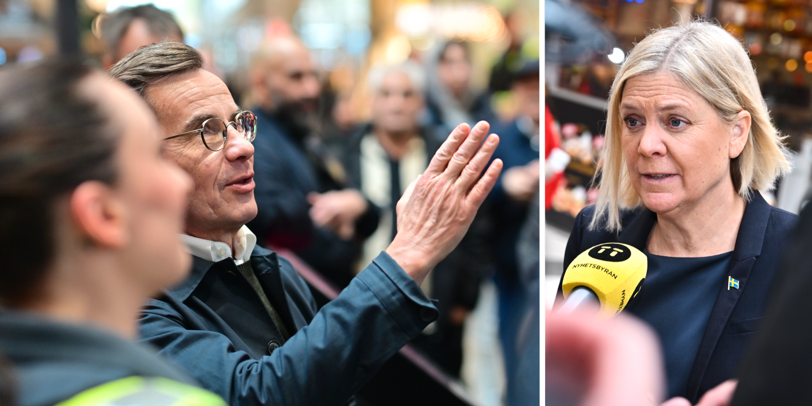 Bara fyra procentenheter mellan blocken när S tappar