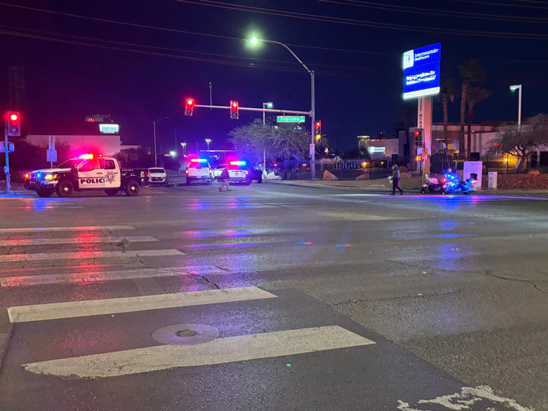 Stolen car crashes following police pursuit in central Las Vegas