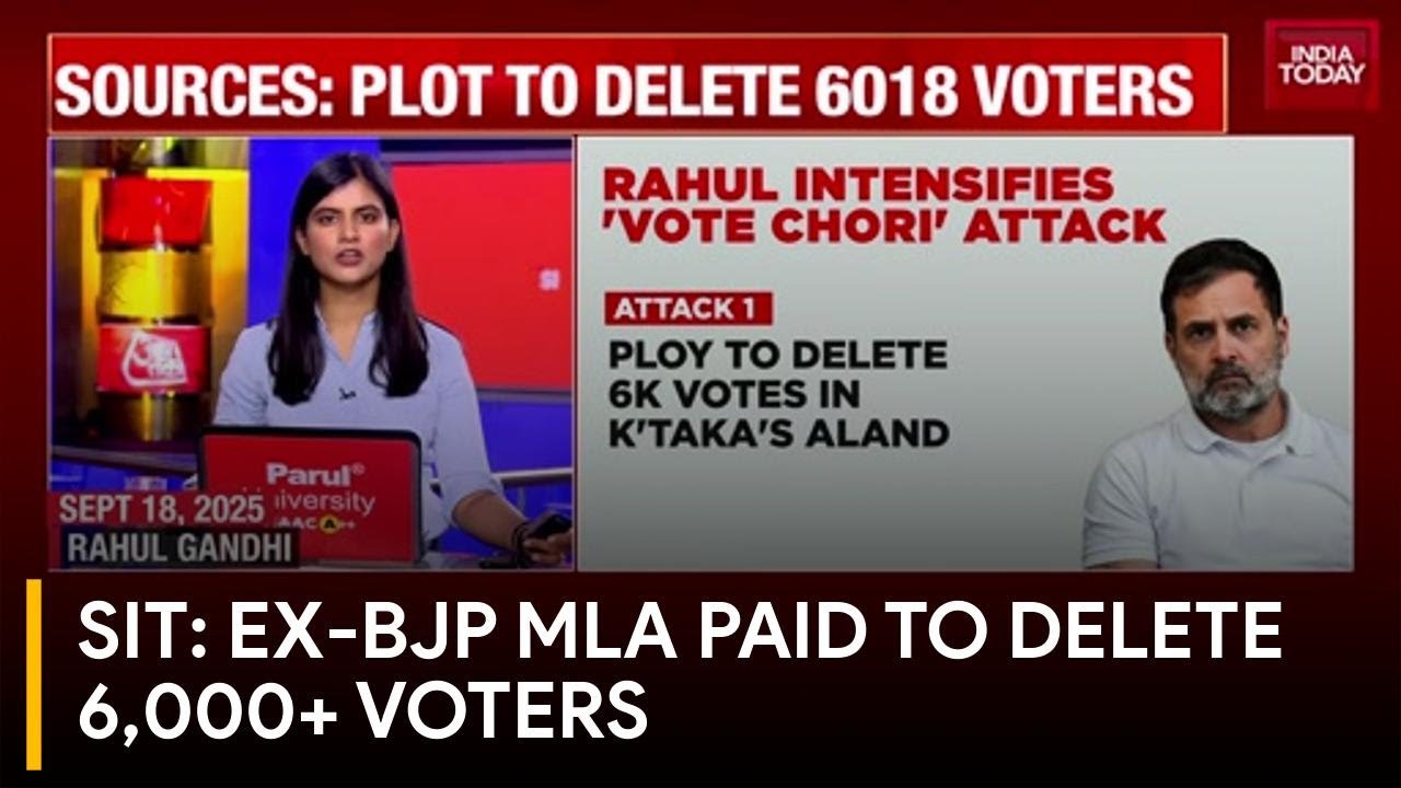 Cash For Votes Deletion: Ex-BJP MLA Named In Karnataka 'Vote Chori' Probe