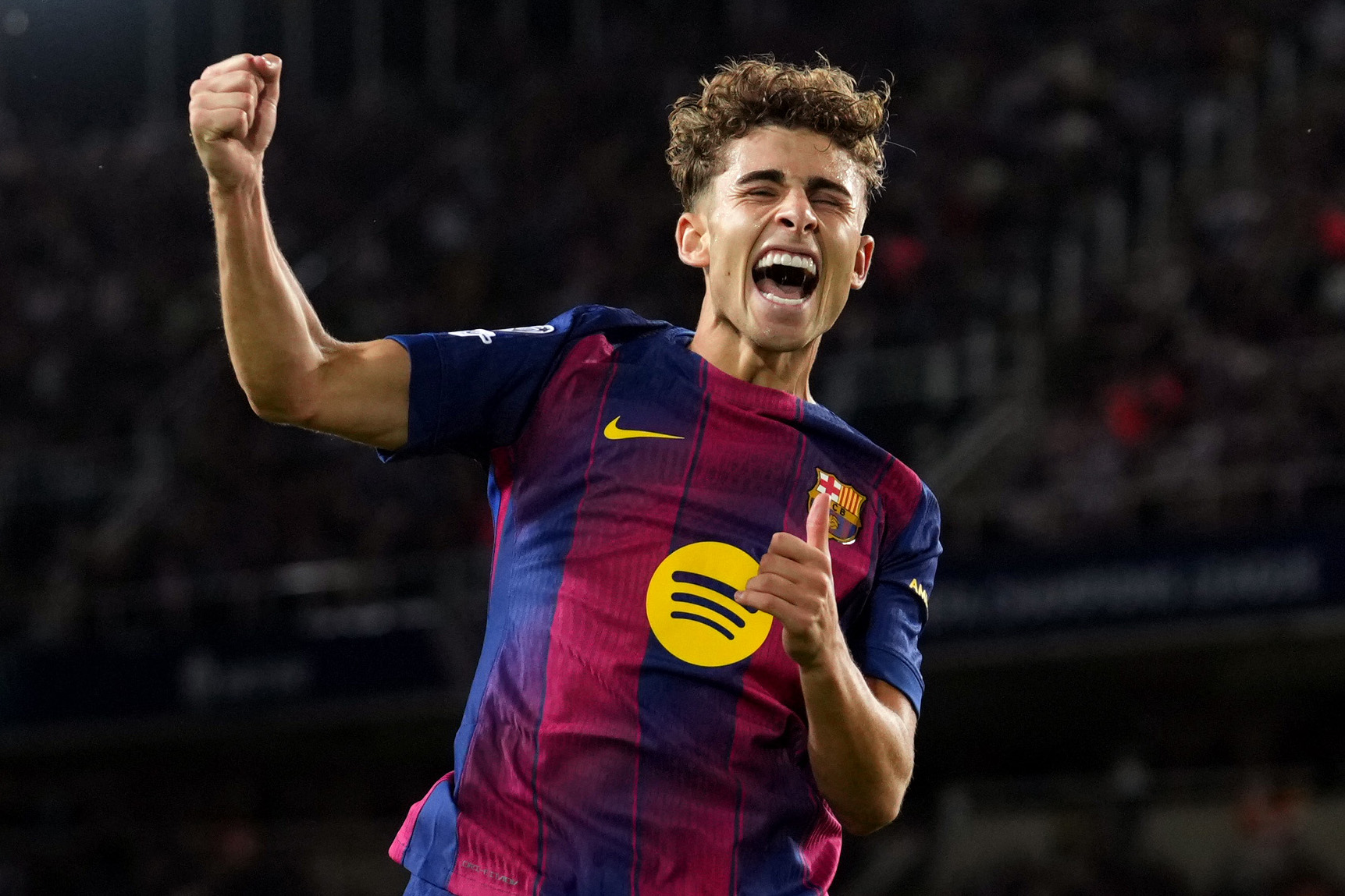 Barcelona hat-trick hero Fermin Lopez wins Champions League Player of ...