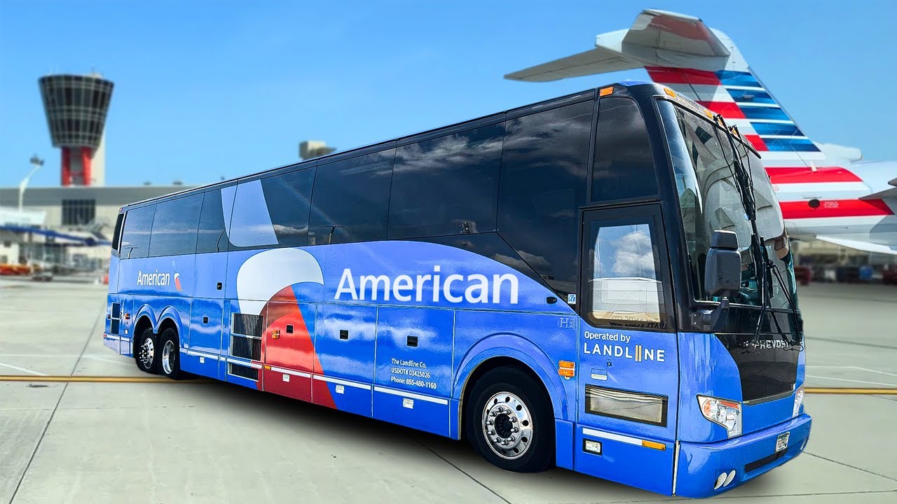 This American Airlines flight is actually a bus!