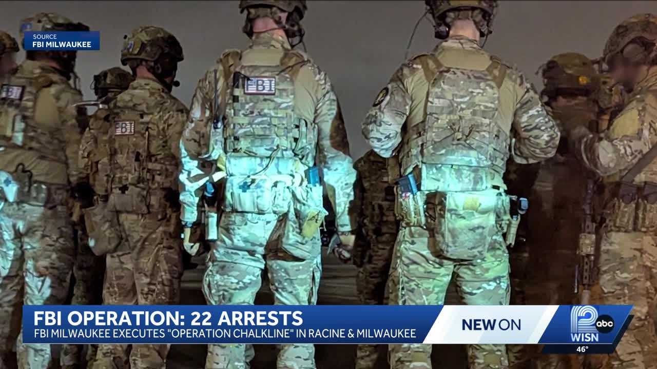 FBI Milwaukee: 22 arrested in 'Operation Chalkline gang takedown'