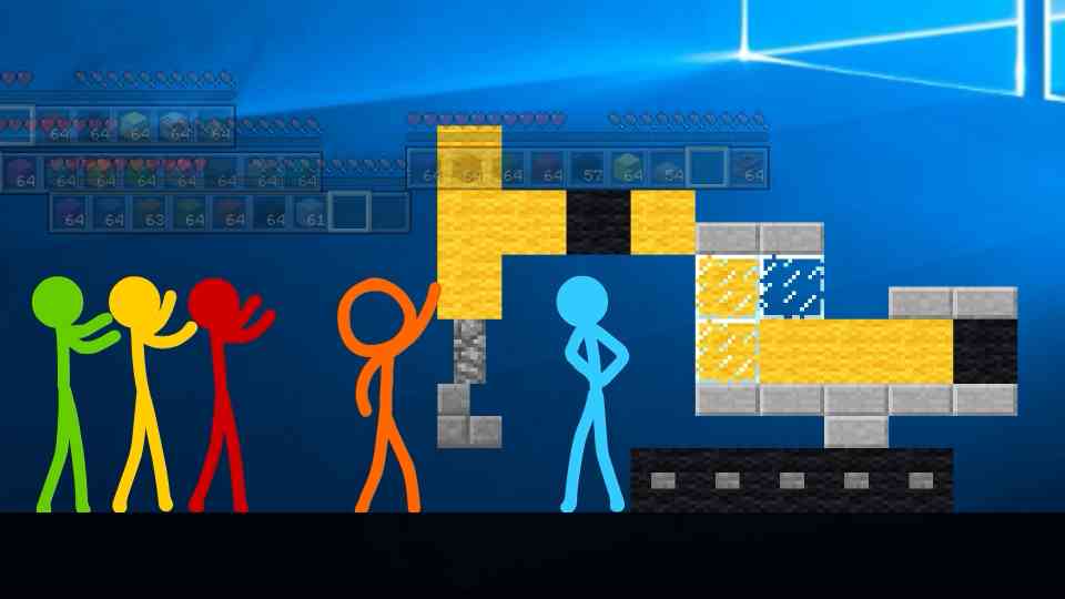 Contest Raid: Stick Figures Defend Their Builds