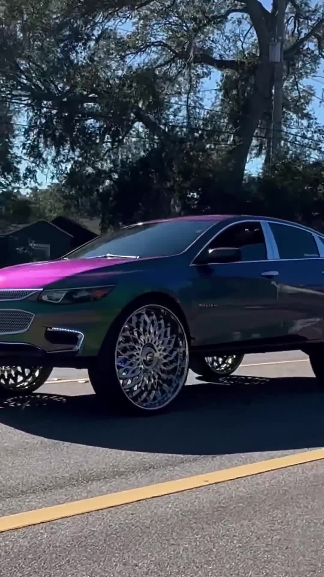 Outrageous Chevy Malibu on 30’s Forgiatos