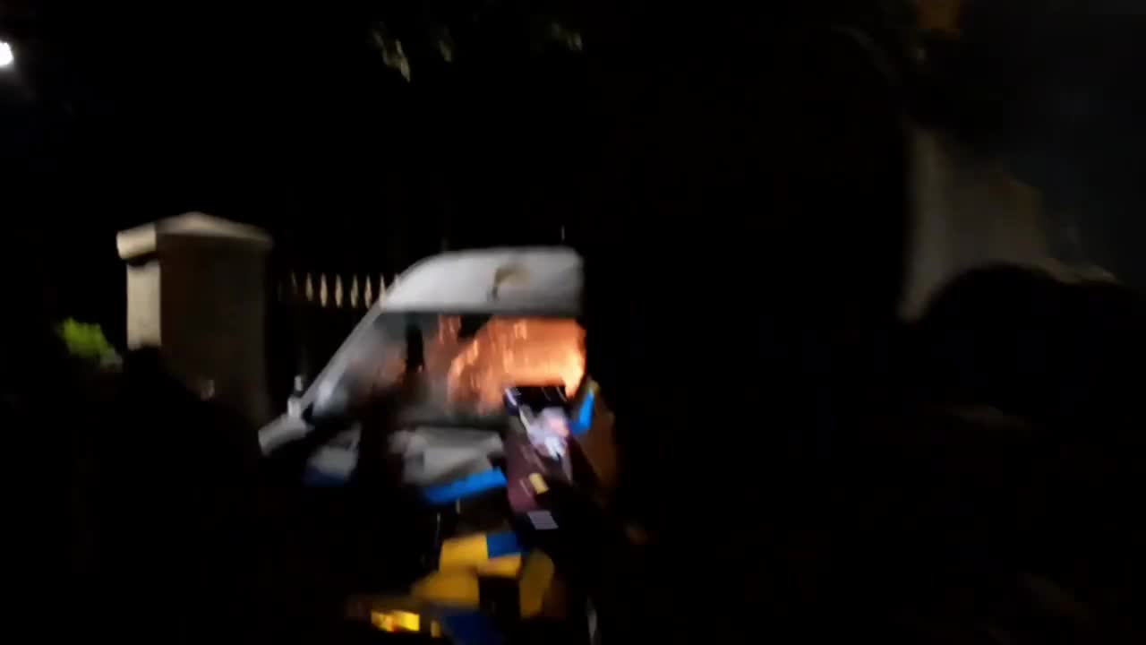 Garda Van Torched During Violent City West Protests